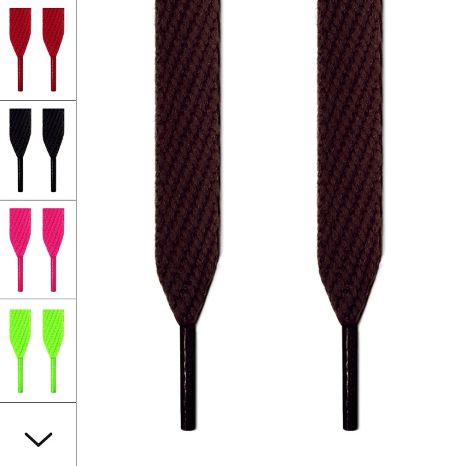 Flat Extra Wide Dark Brown Shoelaces ← Great for any trainers!